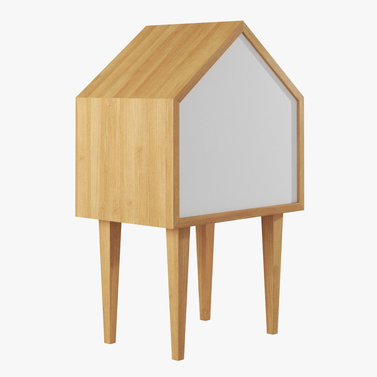 Oak wood cat house 3D model | CGTrader