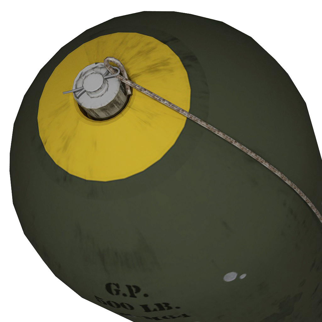 WWII bomb 3D model | CGTrader