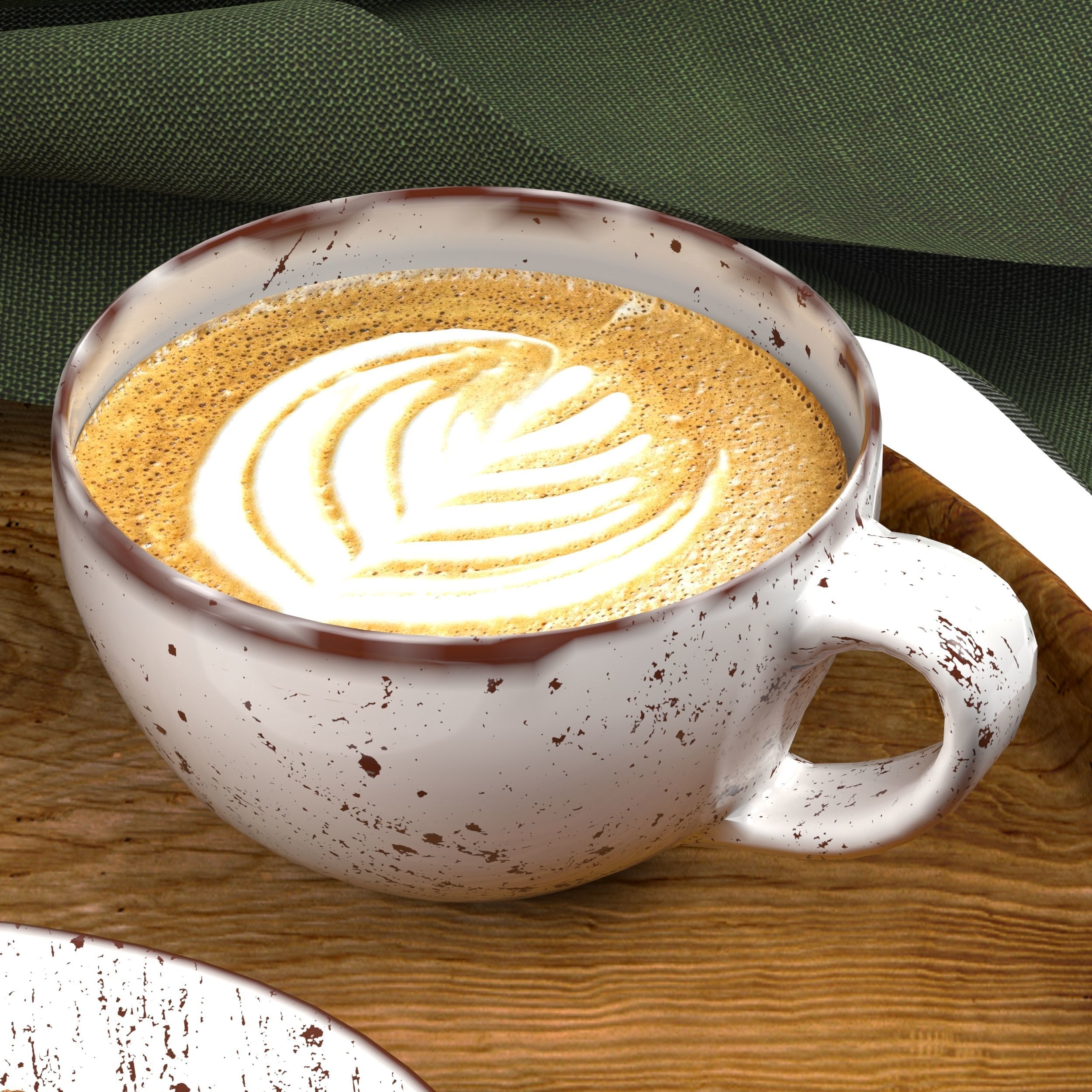 coffee cup decor set 3D model | CGTrader