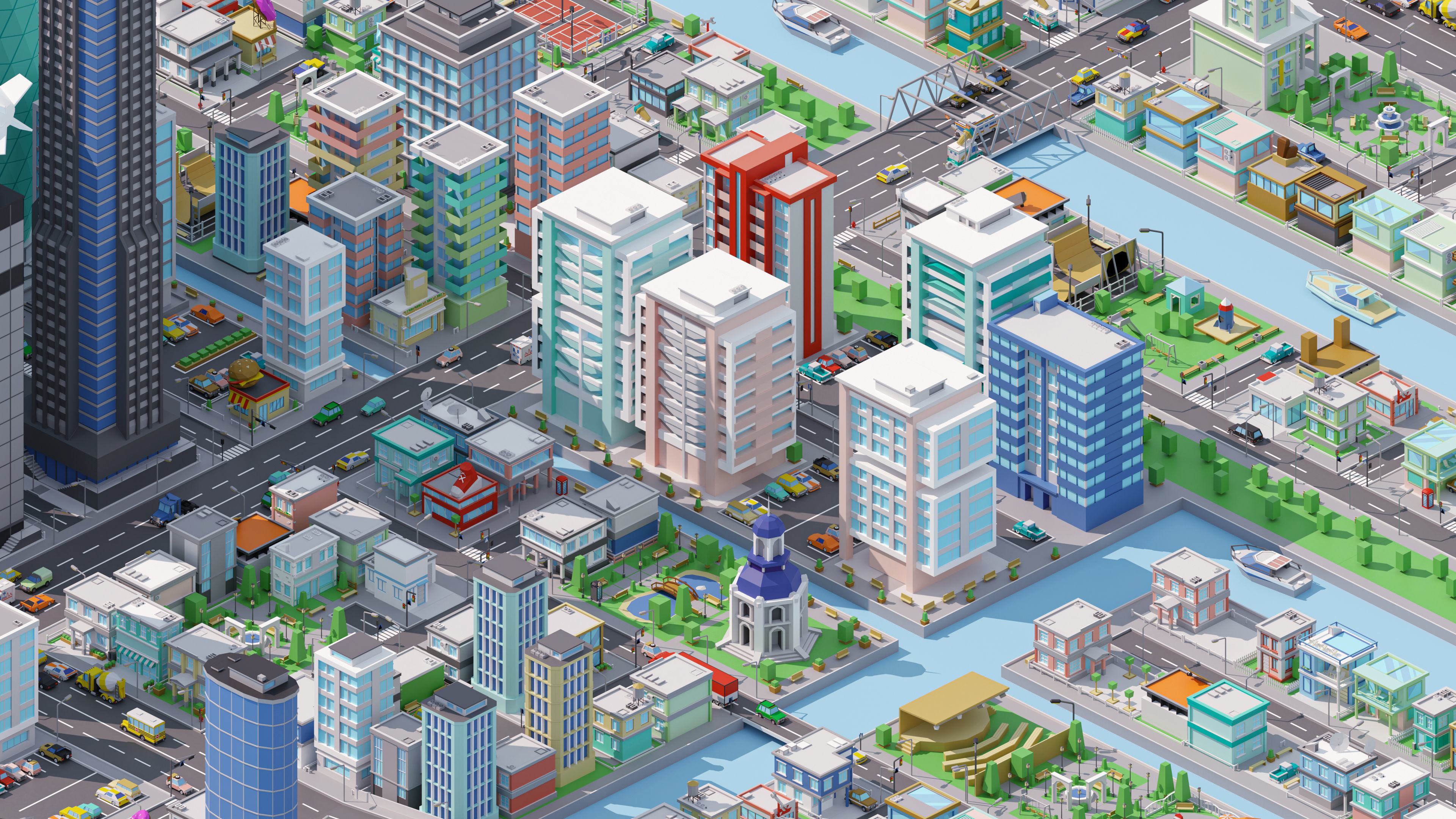 3D model City 2 VR / AR / low-poly | CGTrader