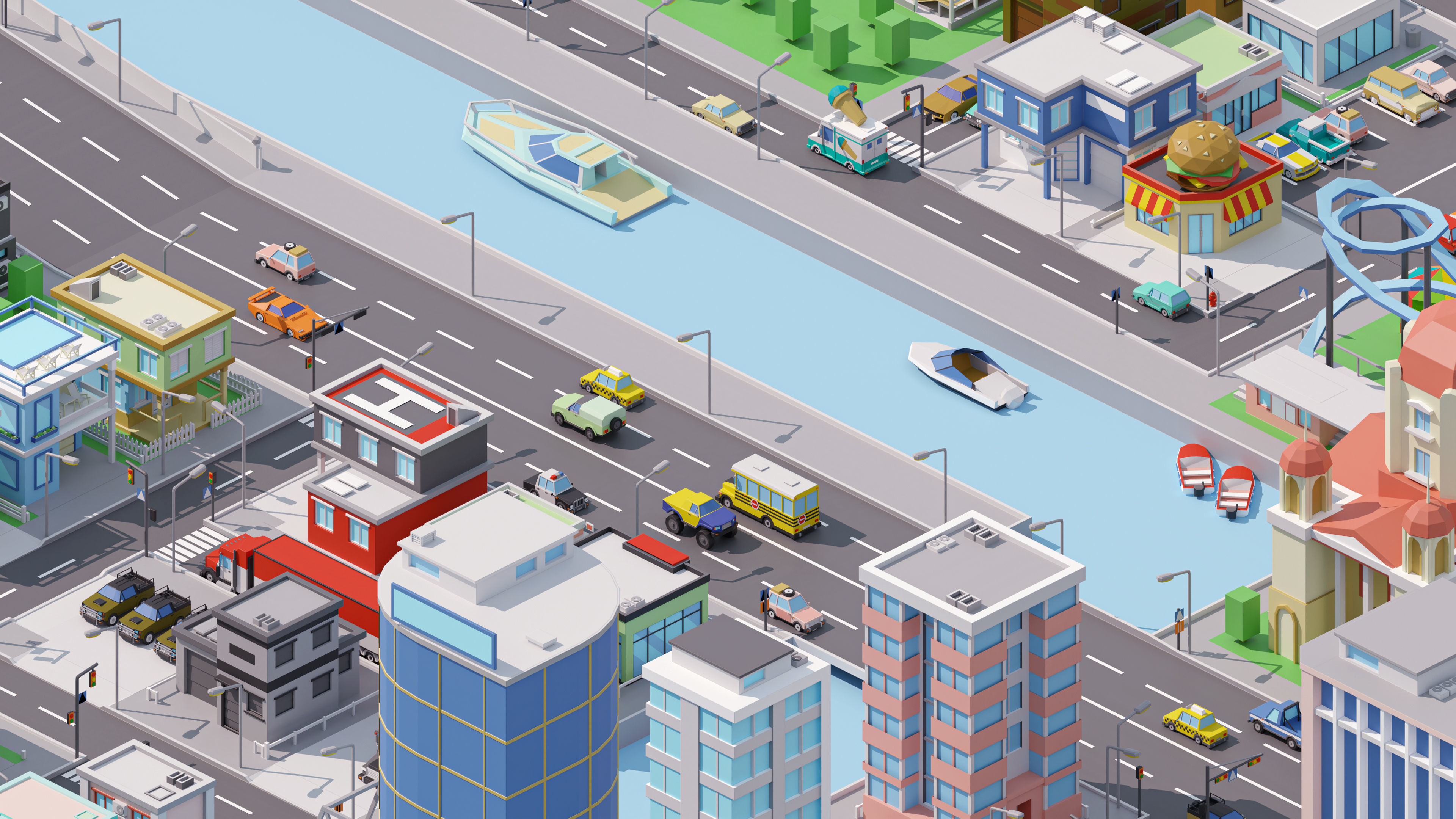 3D model City 2 VR / AR / low-poly | CGTrader