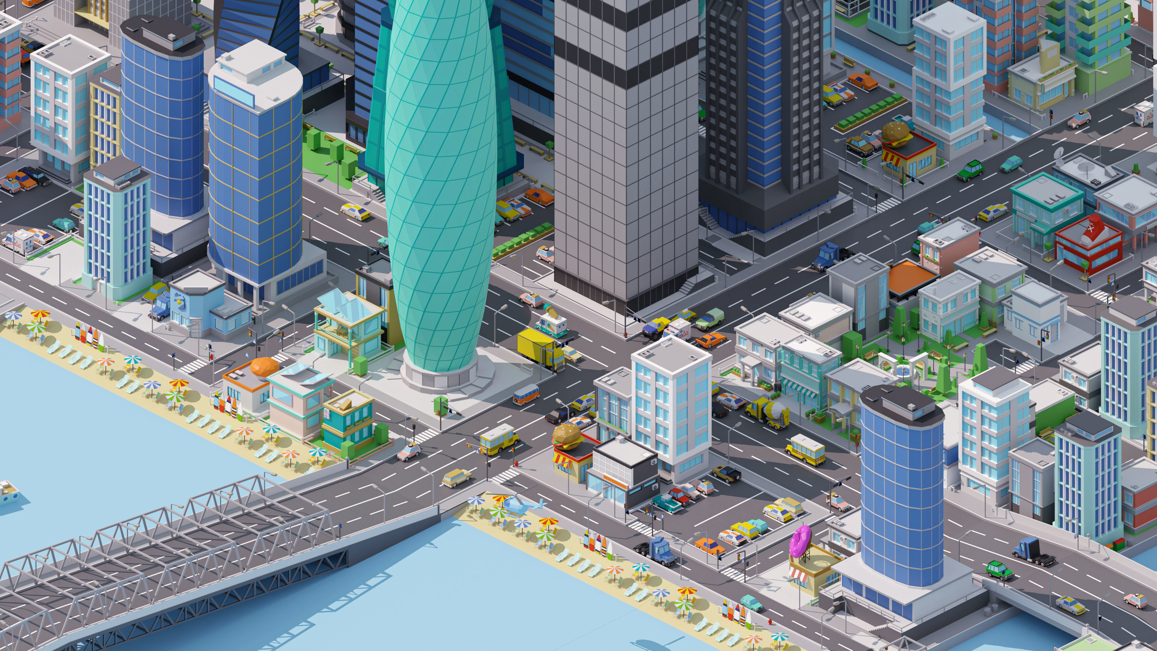 3D model City 2 VR / AR / low-poly | CGTrader