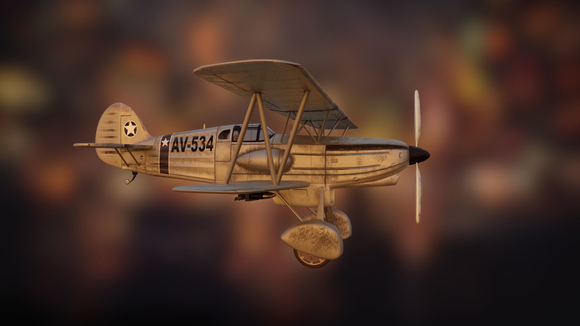 3D model Biplane Avia B-534 with interiors VR / AR / low-poly | CGTrader