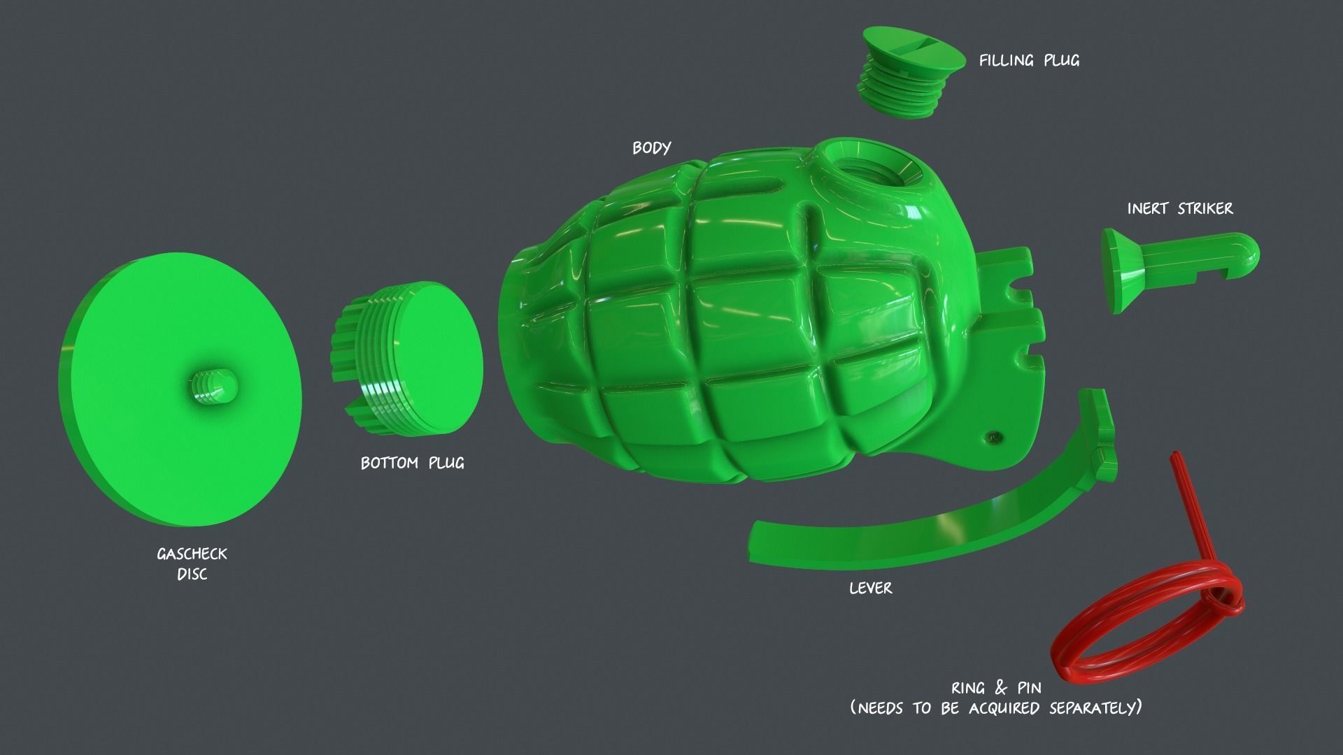 Mills bomb No 36M grenade 3D model 3D printable | CGTrader