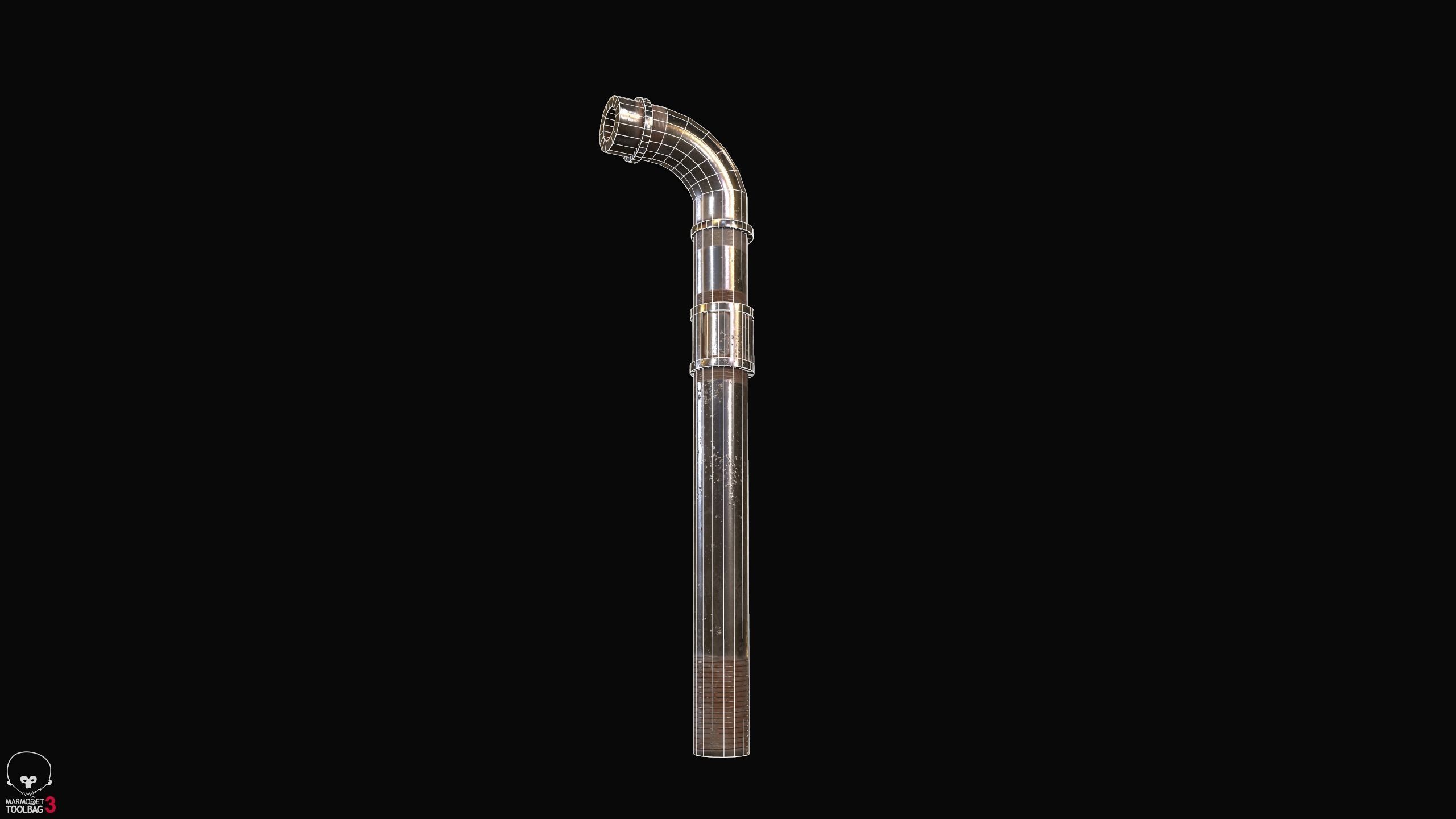 3D model Worn Steel Pipe Weapon VR / AR / low-poly | CGTrader