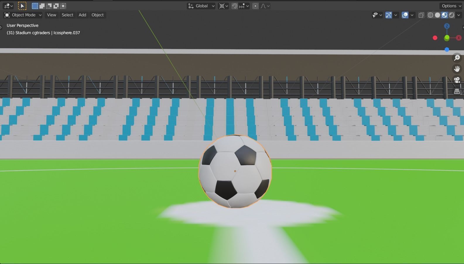 Low-poly Football Stadium Version 1 free 3D model | CGTrader
