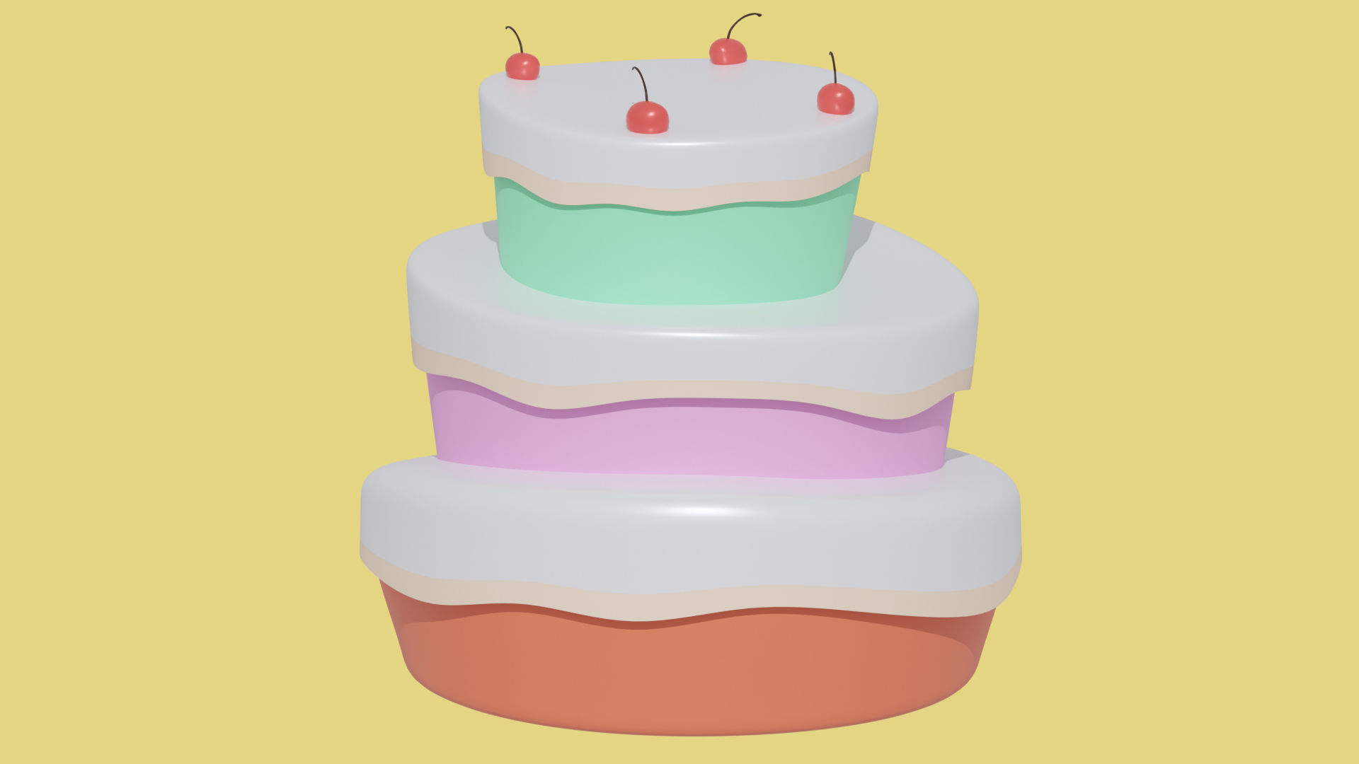 Cake cartoon free 3D model | CGTrader