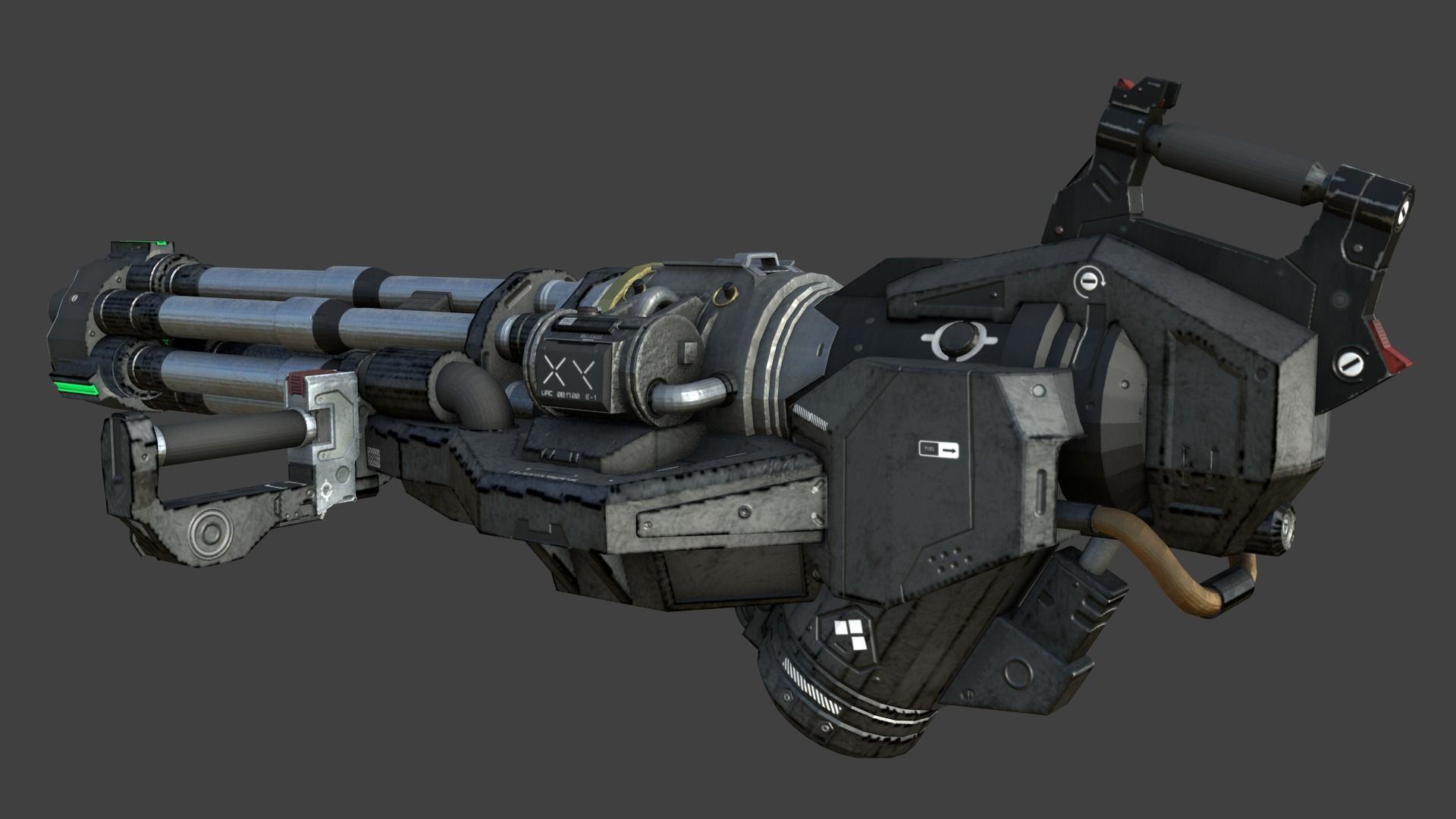 3D model Sci-Fi Chaingun VR / AR / low-poly | CGTrader