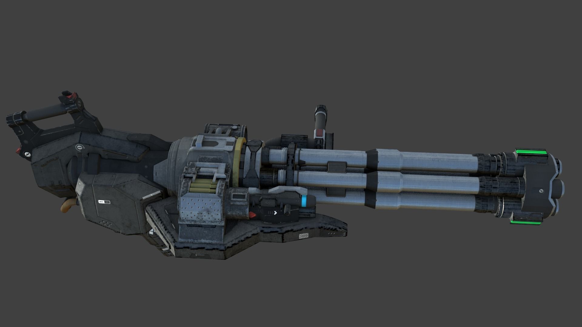 3D model Sci-Fi Chaingun VR / AR / low-poly | CGTrader