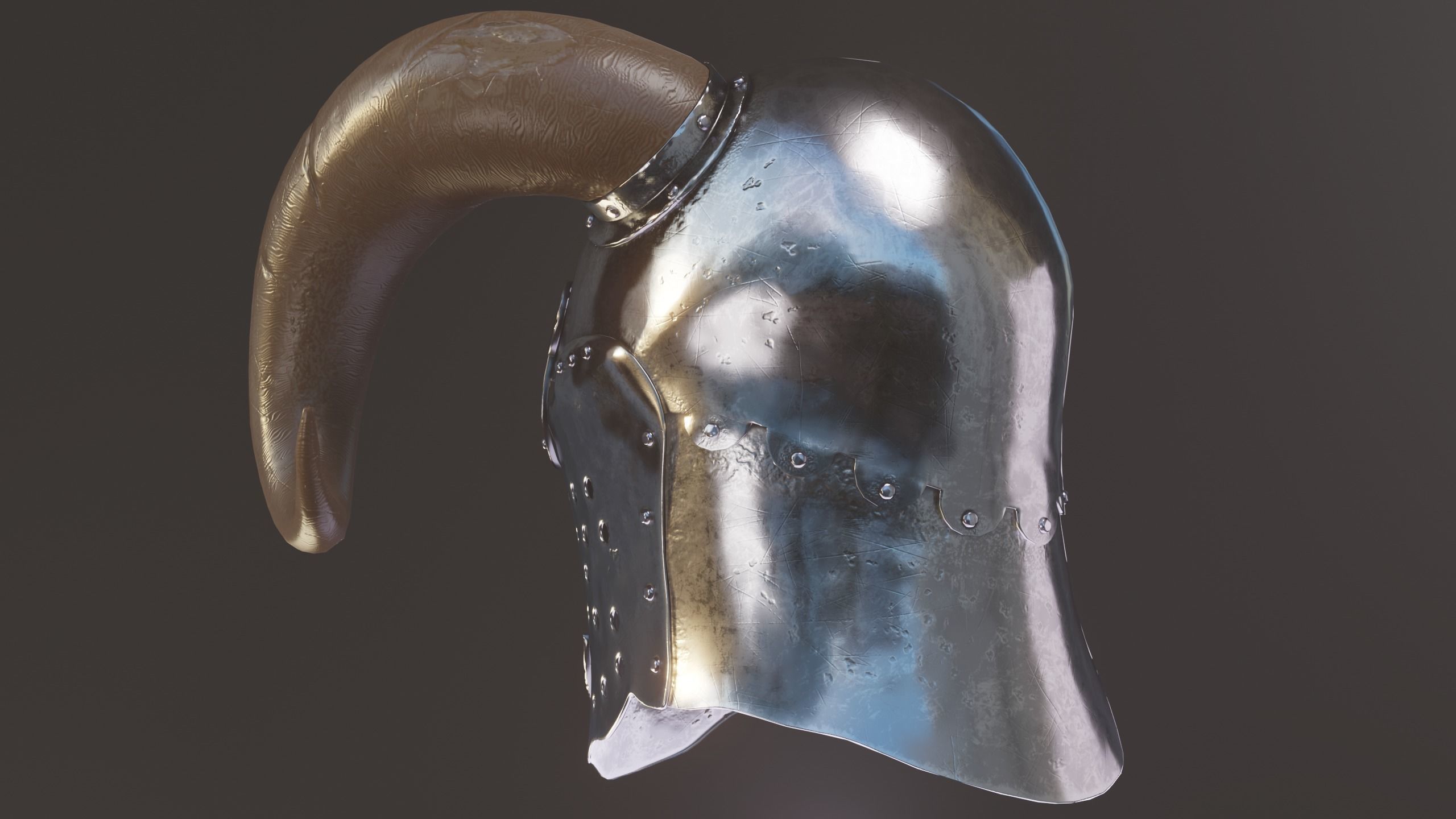 3D model Tophelm horned helmet VR / AR / low-poly | CGTrader