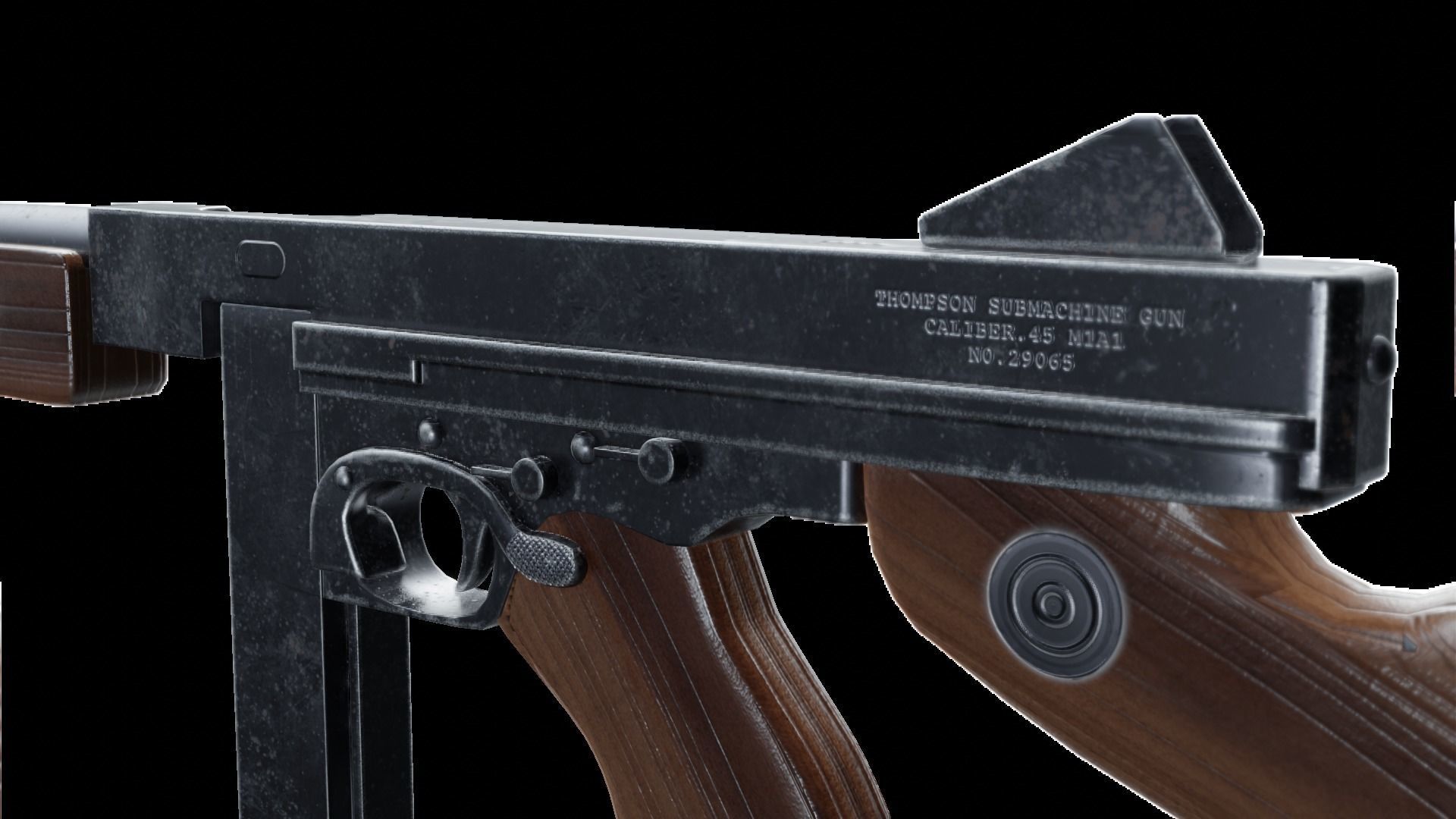 3D model M1A1 Thompson Submachine gun VR / AR / low-poly | CGTrader