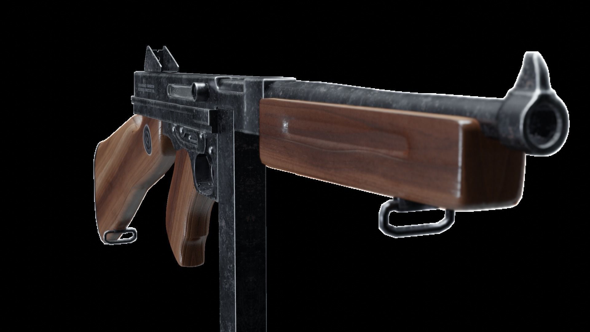 3D model M1A1 Thompson Submachine gun VR / AR / low-poly | CGTrader