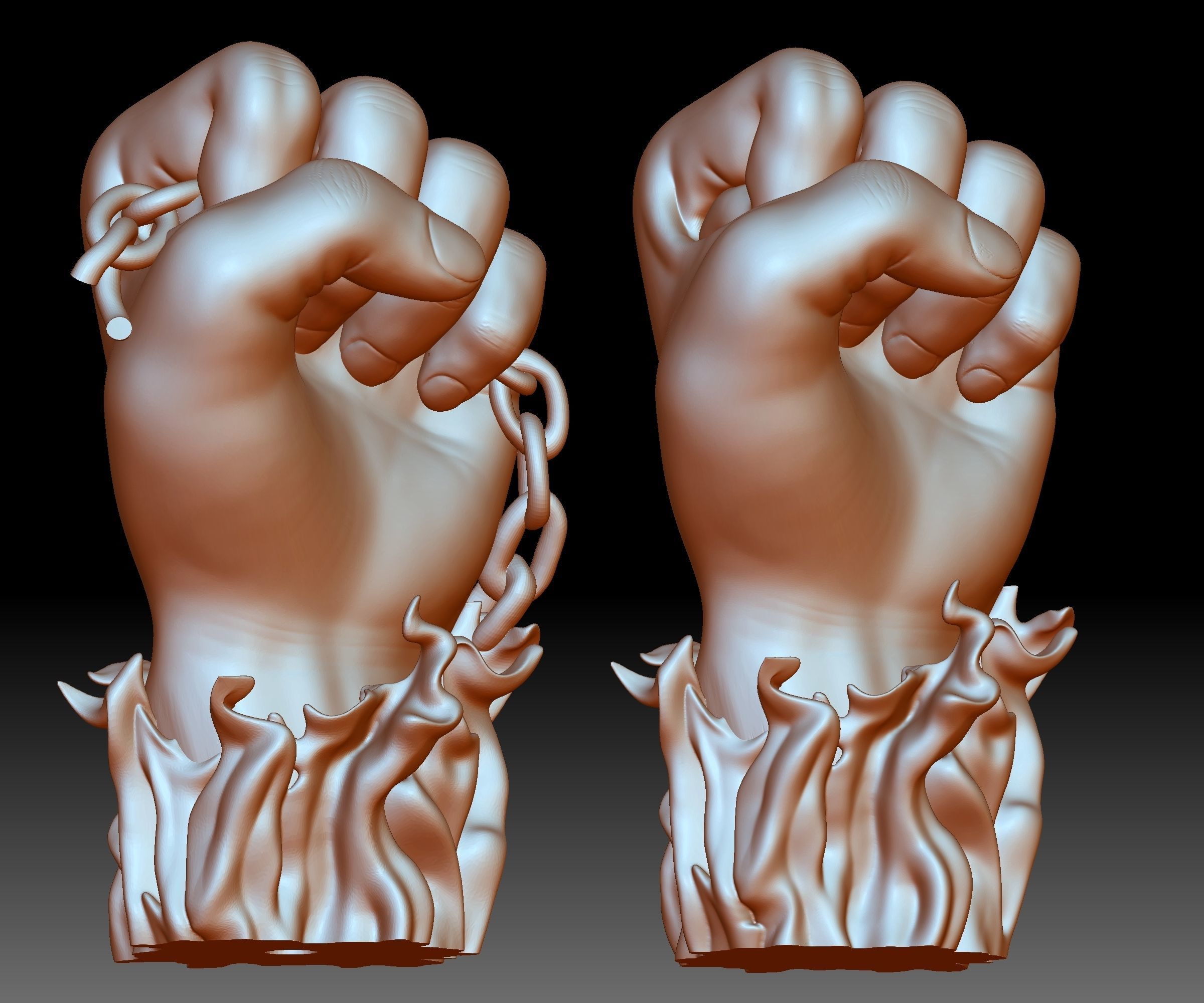 BLM sign hand logo fist STL file 3D printable model Black Lives 3D ...