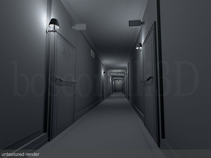 Fancy Hotel Corridor Ready to Render 3D model | CGTrader