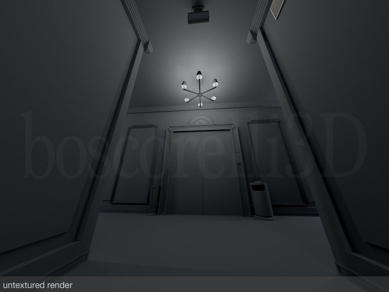 Fancy Hotel Corridor Ready to Render 3D model | CGTrader