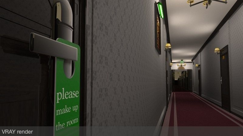 Fancy Hotel Corridor Ready to Render 3D model | CGTrader