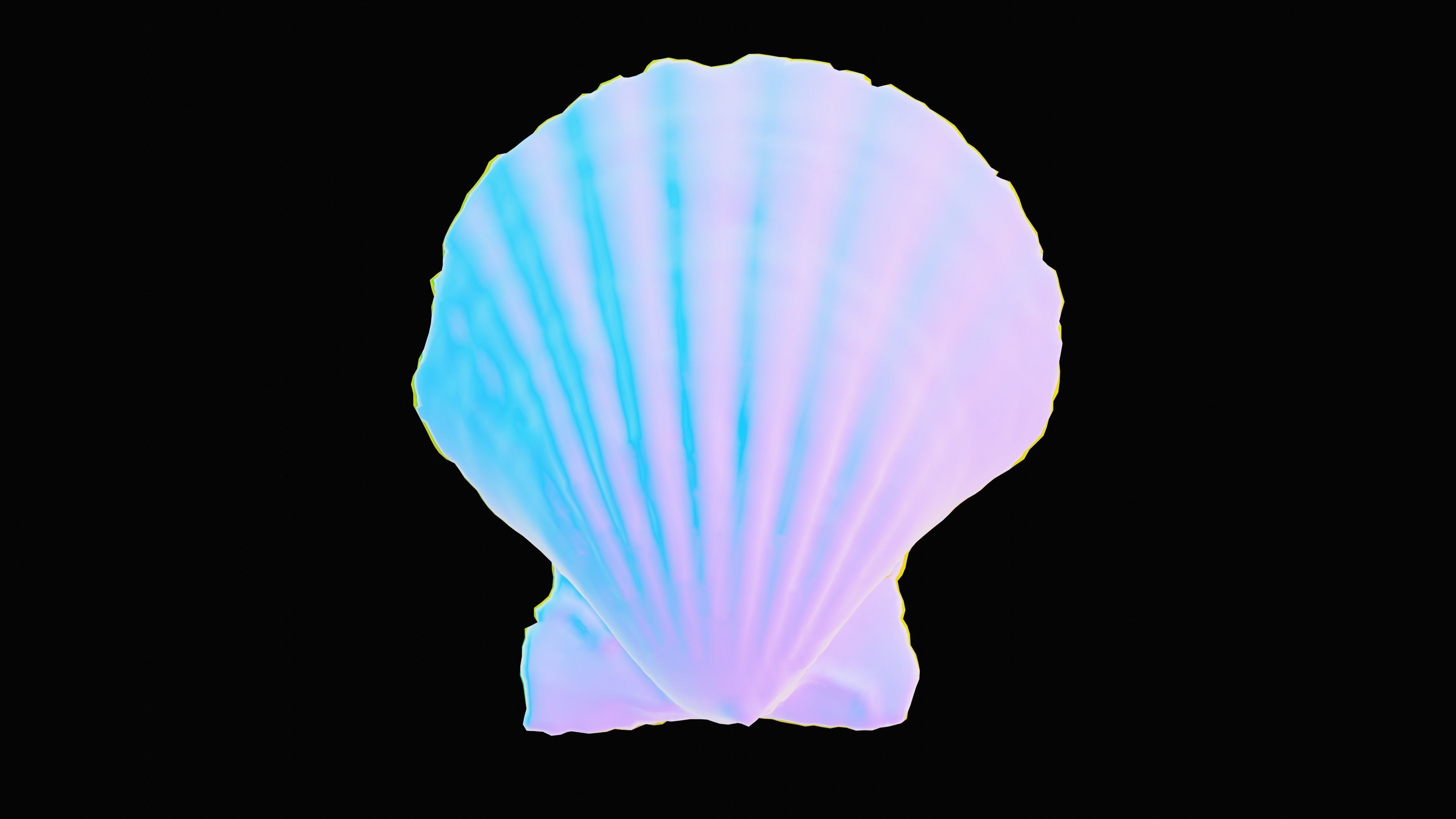 3D model Small Scallop Sea Shell VR / AR / low-poly | CGTrader