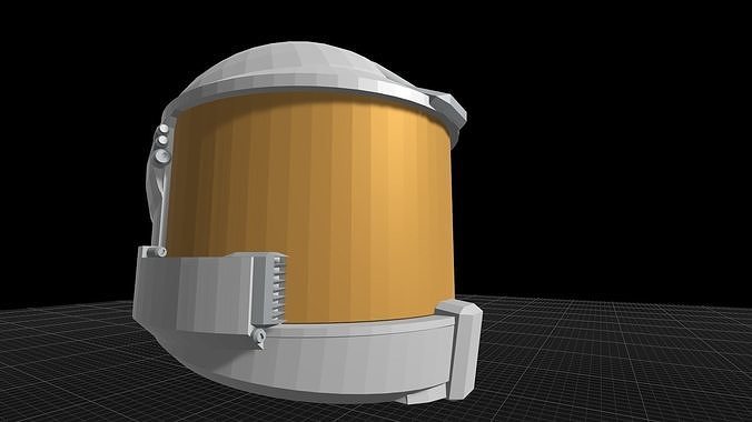 Sci-fi Action figure Helmet 3D model 3D printable | CGTrader
