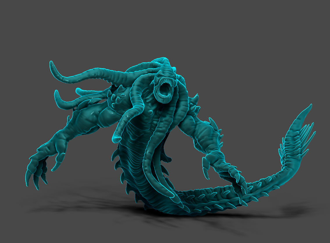Deep Sea Terror - 65mm 3D model 3D printable | CGTrader