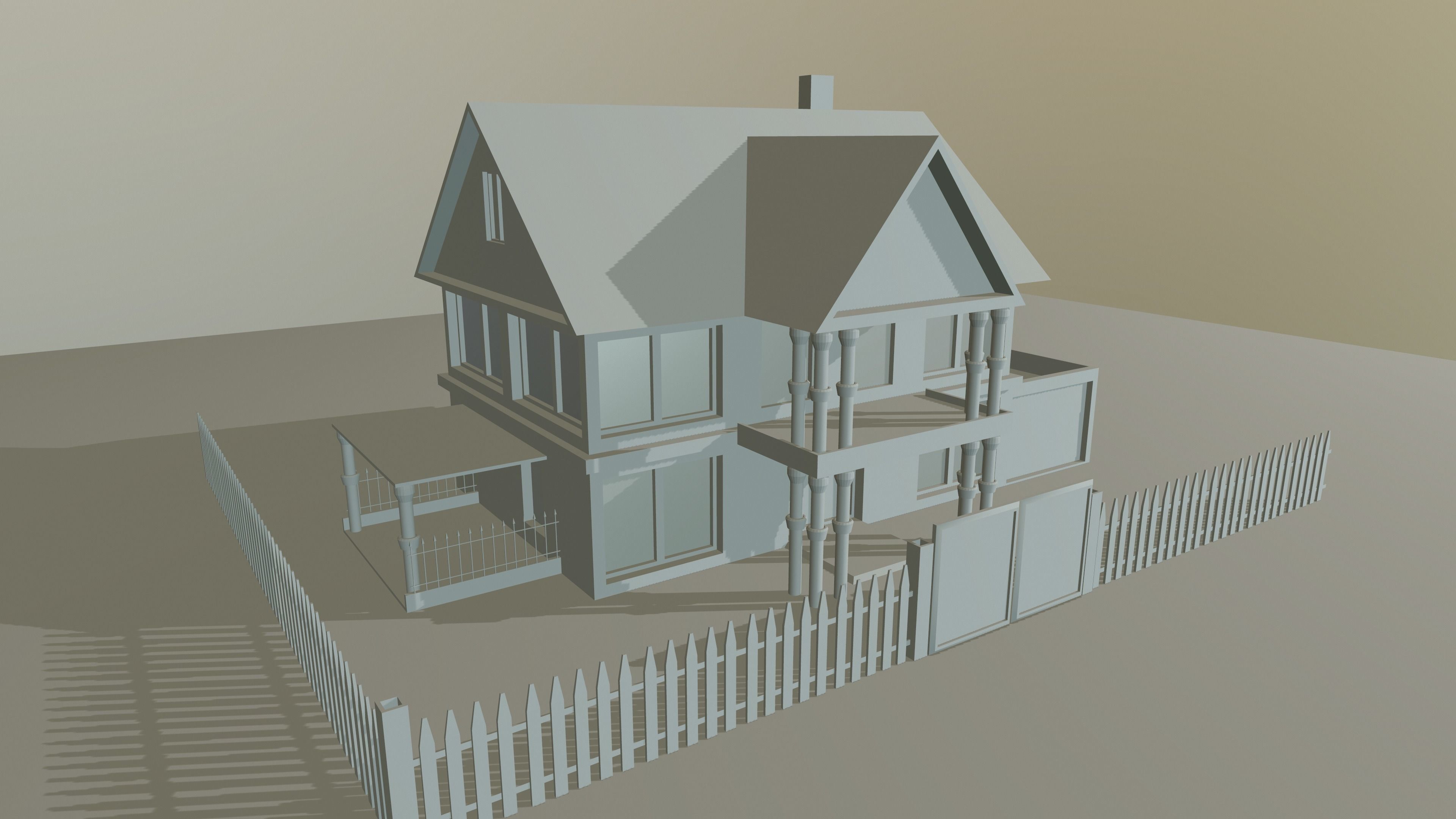 3D model small city block VR / AR / low-poly | CGTrader