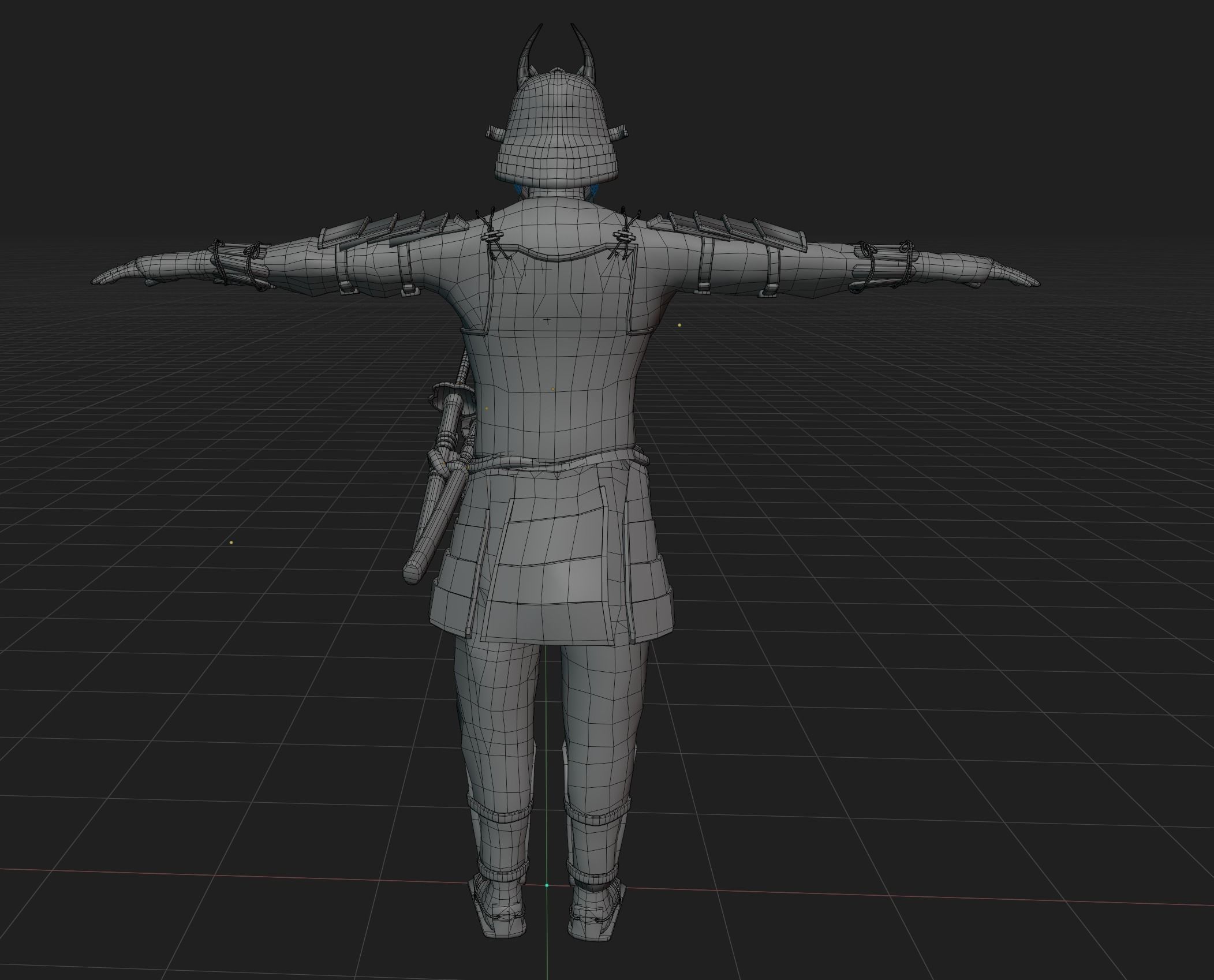 Samurai japanese free VR / AR / low-poly 3D model animated rigged ...