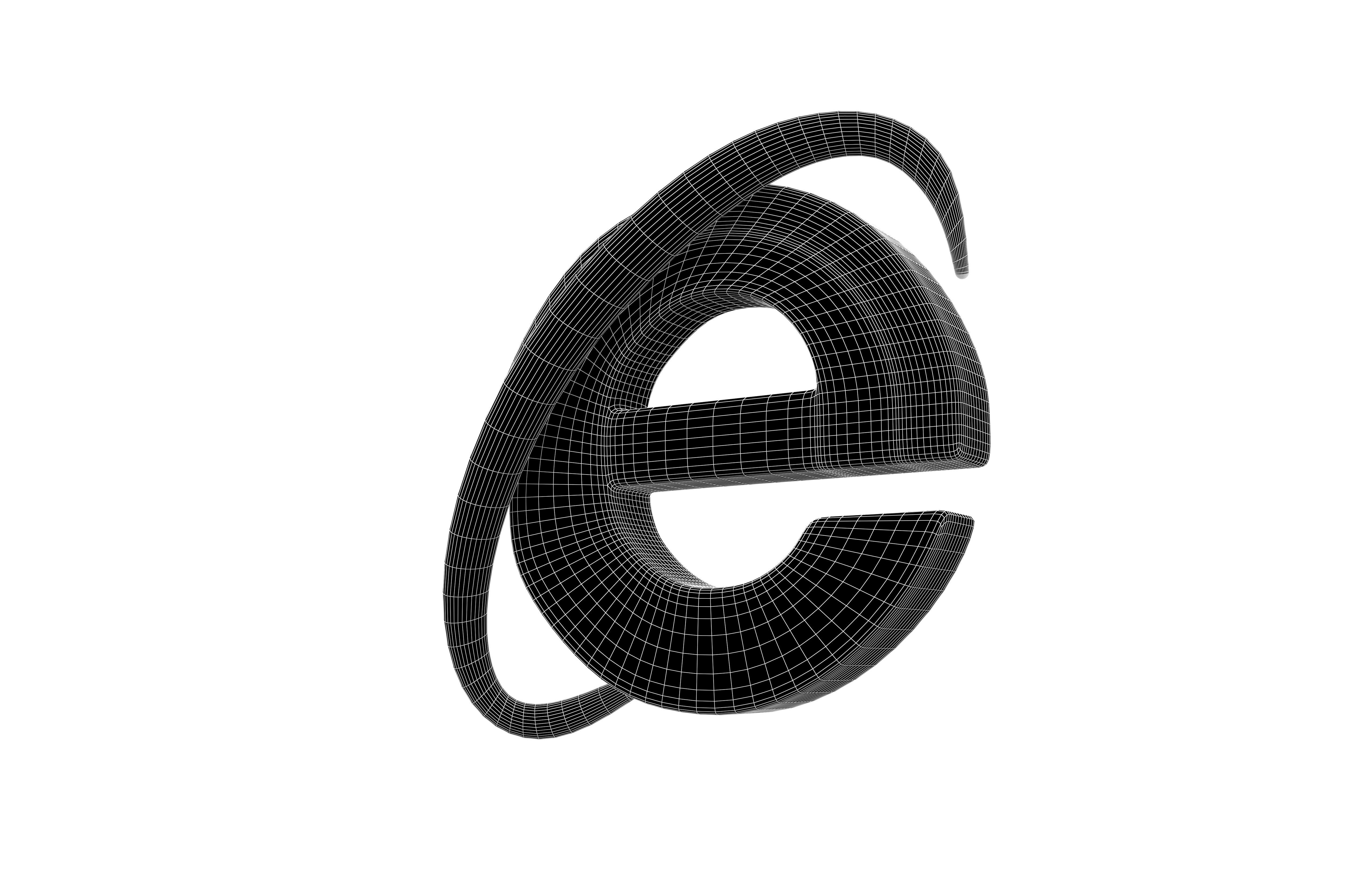 Internet Explorer Logo v1 004 free VR / AR / low-poly 3D model | CGTrader