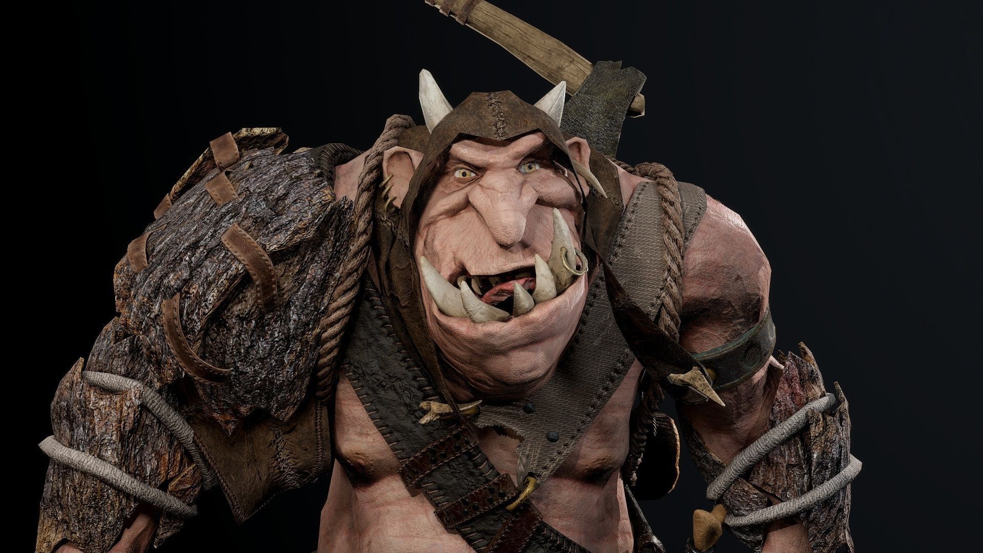 3D model Troll Lumberjack VR / AR / low-poly | CGTrader