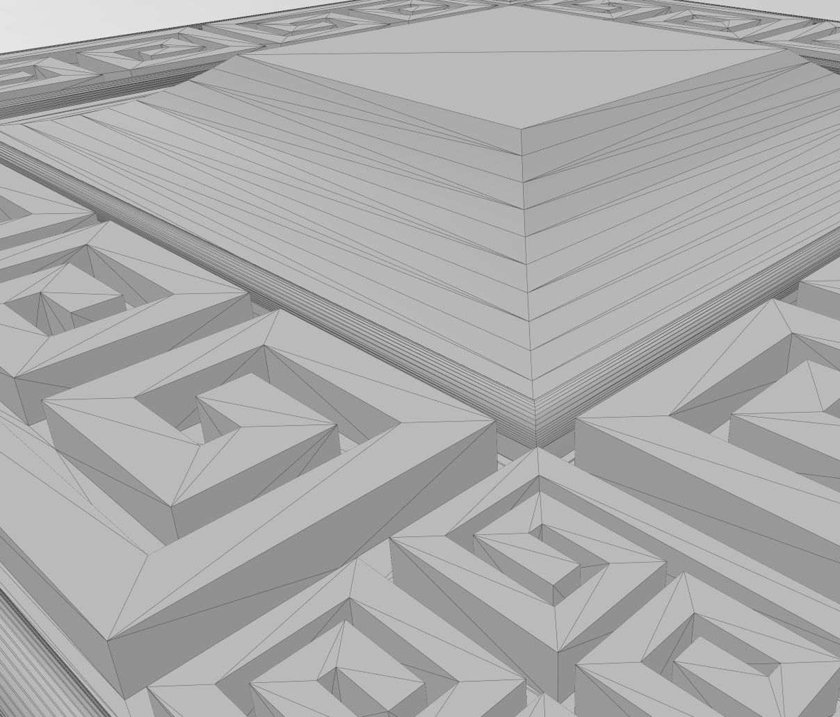 Greek key ceiling medallion and tile 3D model 3D printable | CGTrader