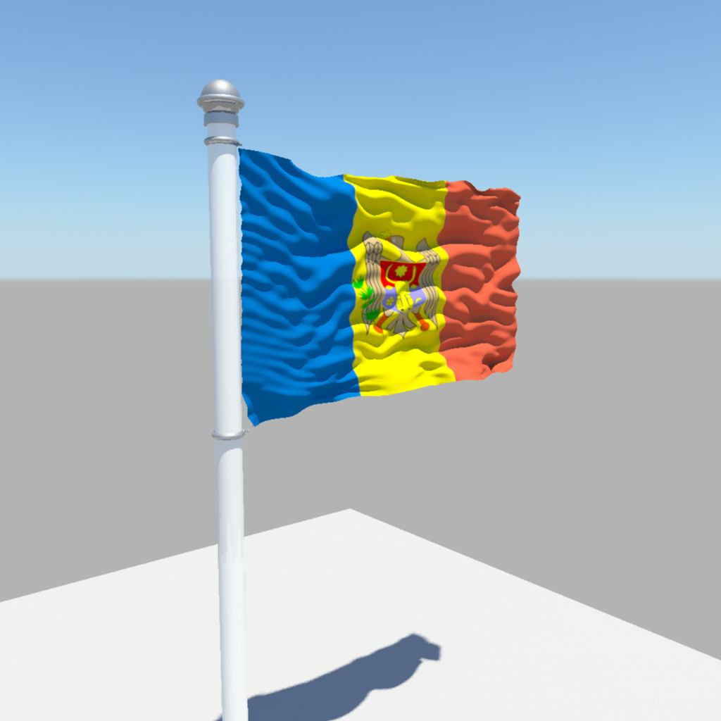 Moldova flag 3D model | CGTrader