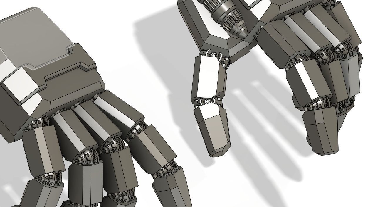 high detail robot hand 3d printing model 3D model 3D printable | CGTrader