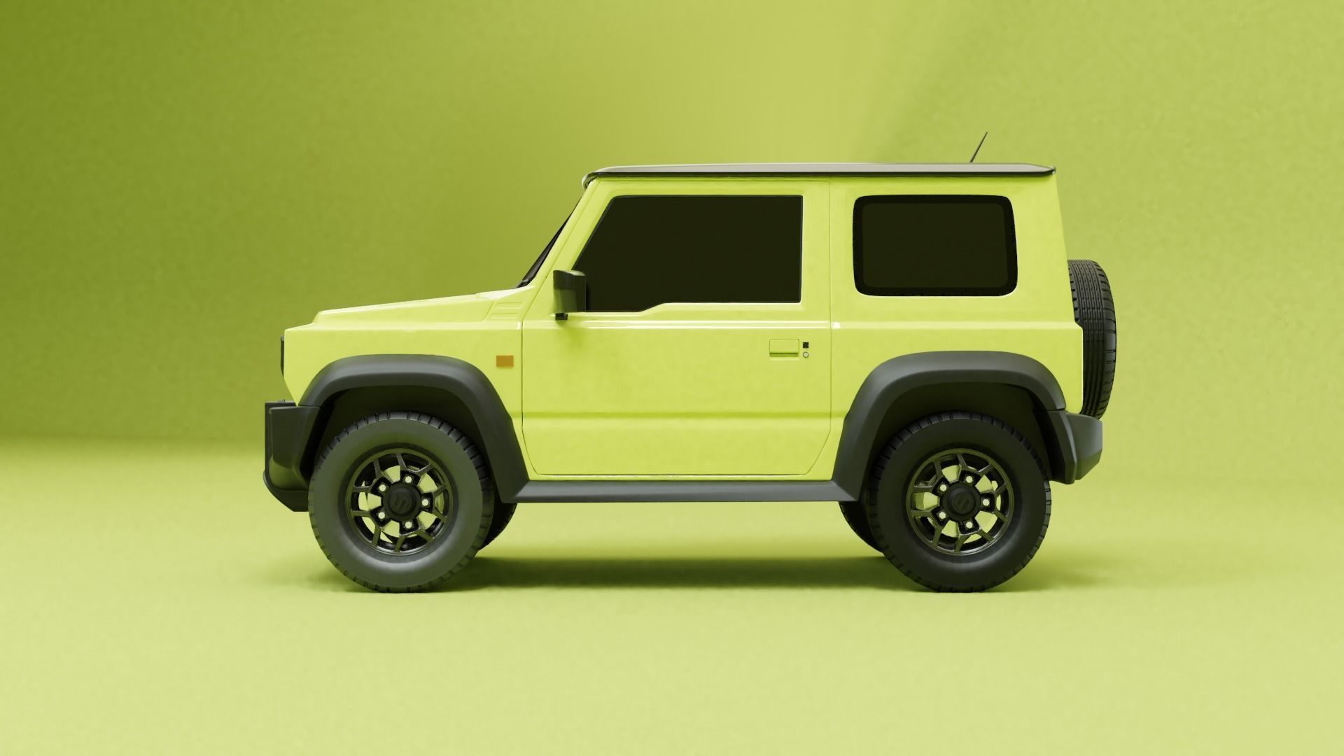 SUZUKI JIMNY 2019 - Kinetic Yellow 3D model | CGTrader
