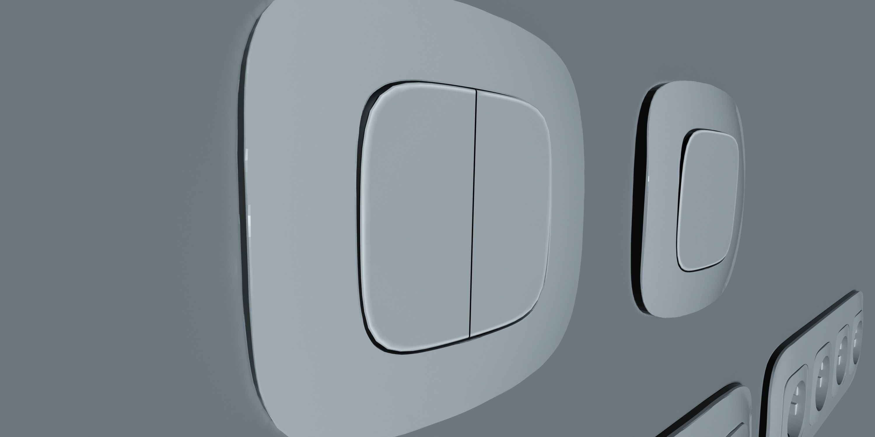 Legrand electrical power socket and switches 3D model | CGTrader