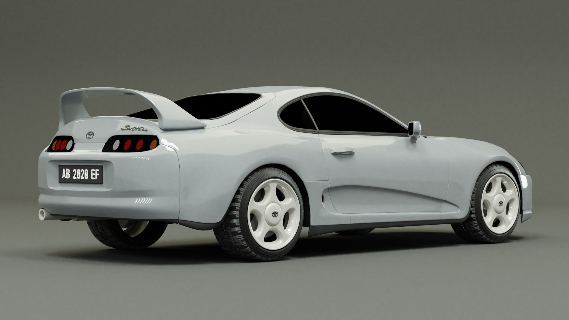 TOYOTA SUPRA - Ice Gray Metallic 3D model | CGTrader