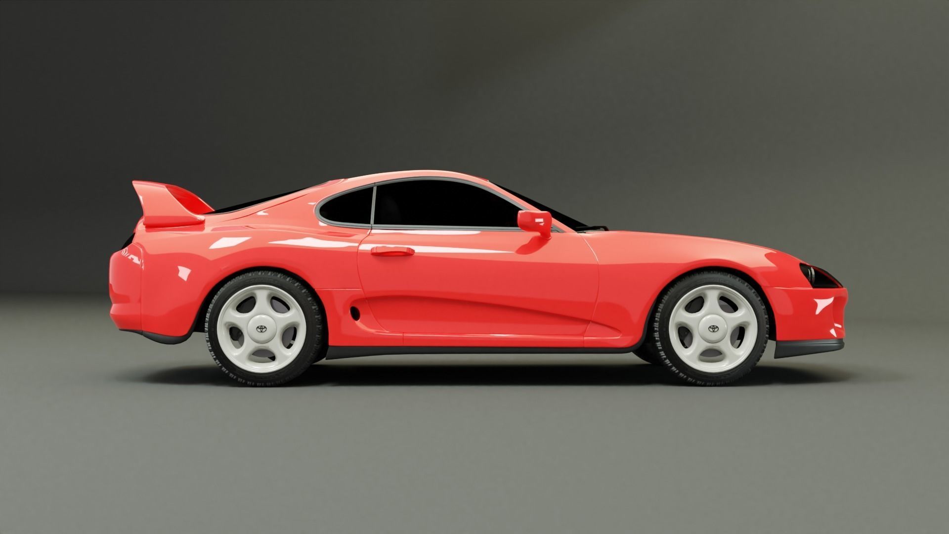 TOYOTA SUPRA - Red Metallic 3D model | CGTrader