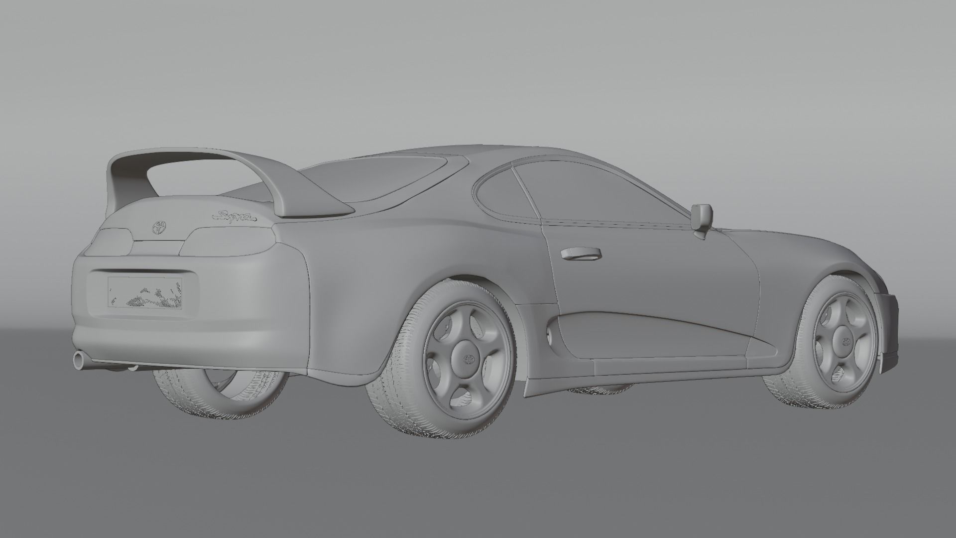 TOYOTA SUPRA - Red Metallic 3D model | CGTrader