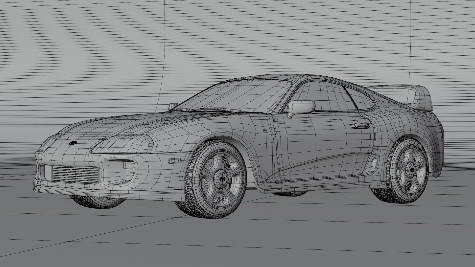 TOYOTA SUPRA - Red Metallic 3D model | CGTrader