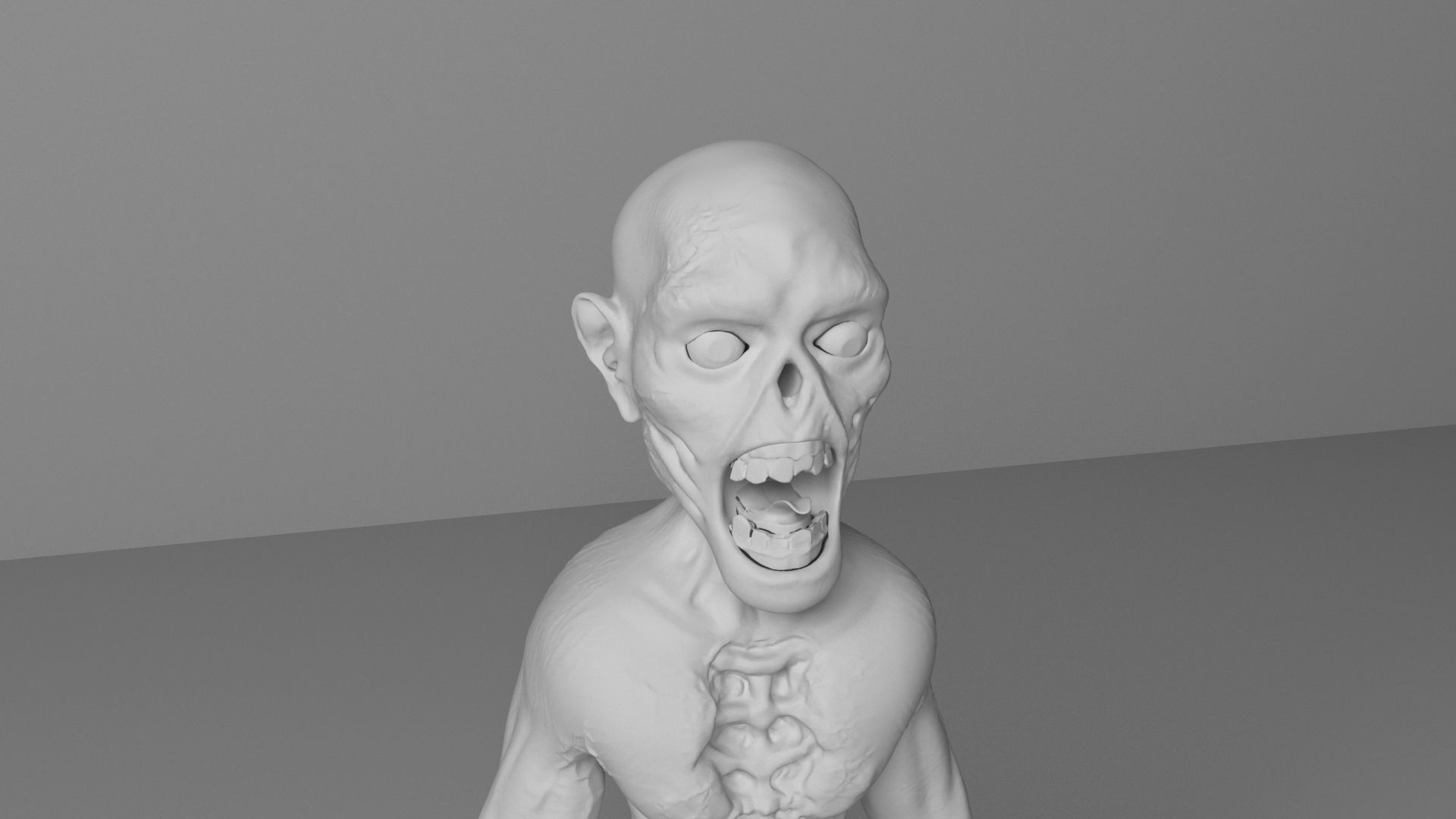 human-zombie character concept art 3D model | CGTrader