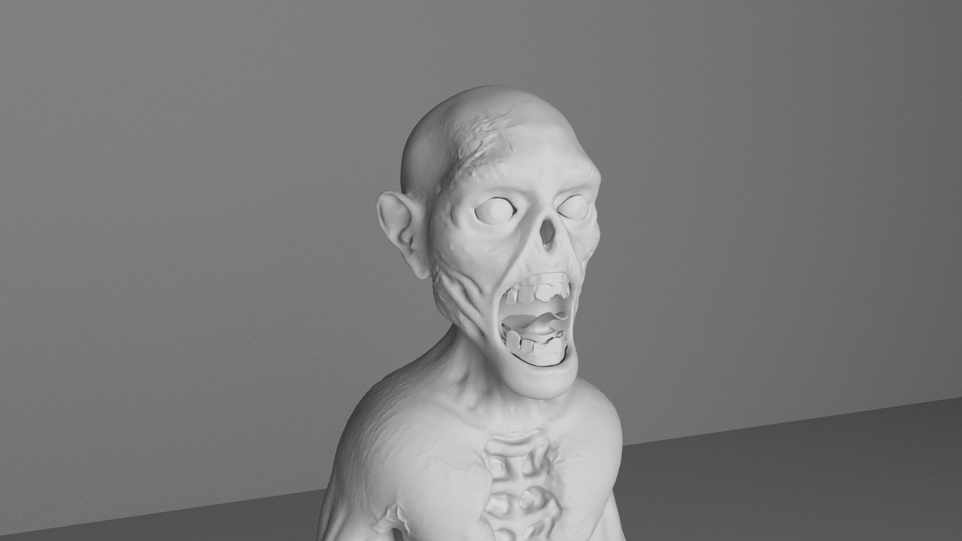 human-zombie character concept art 3D model | CGTrader