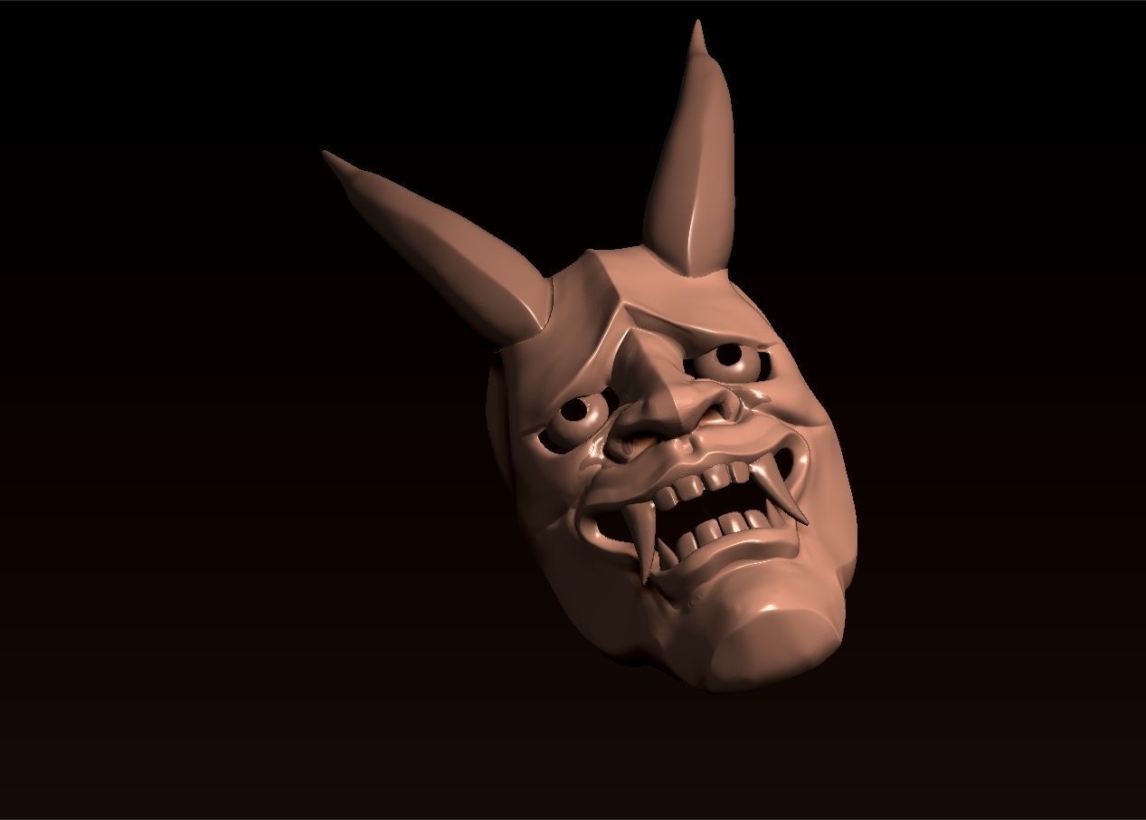 japanese hannya noh yamato one piece mask 3D model 3D printable | CGTrader