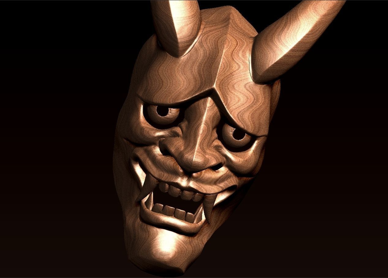 japanese hannya noh yamato one piece mask 3D model 3D printable | CGTrader