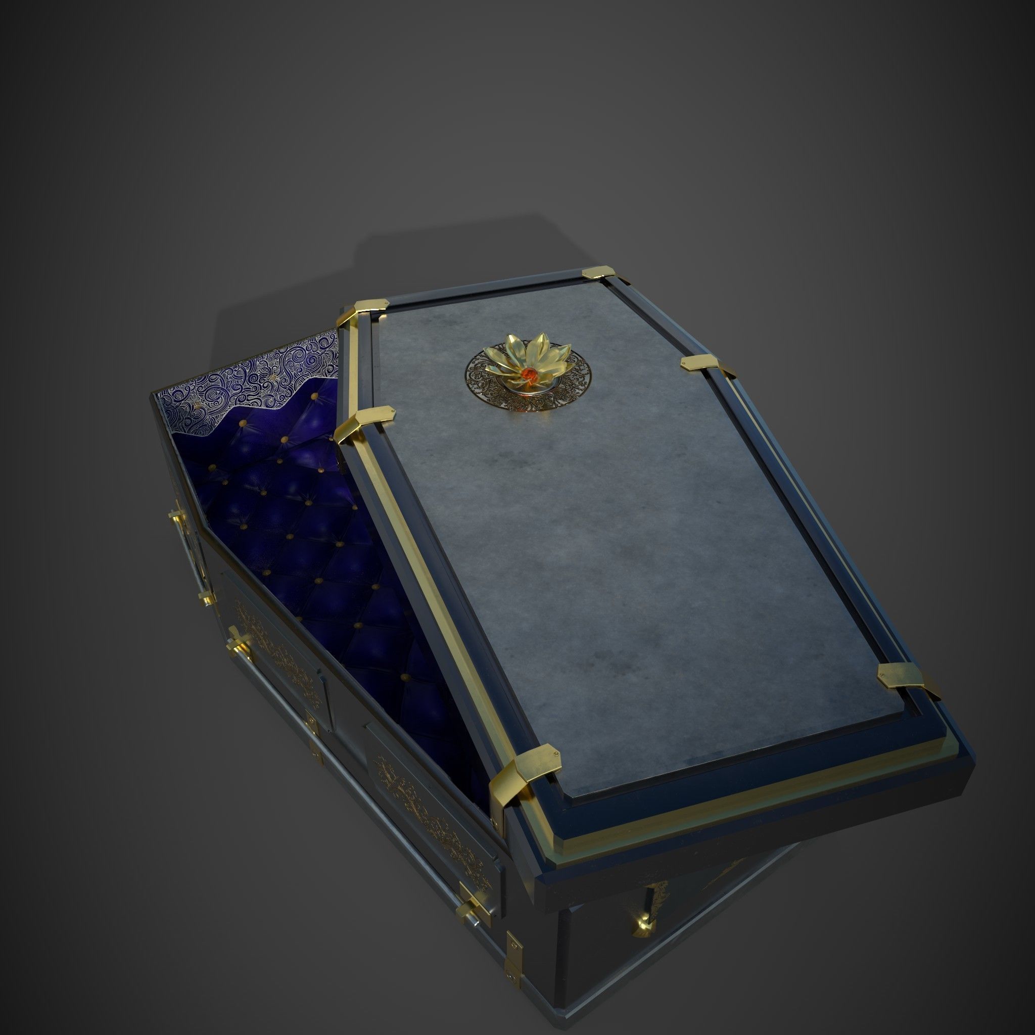 Metal Coffin free VR / AR / low-poly 3D model | CGTrader