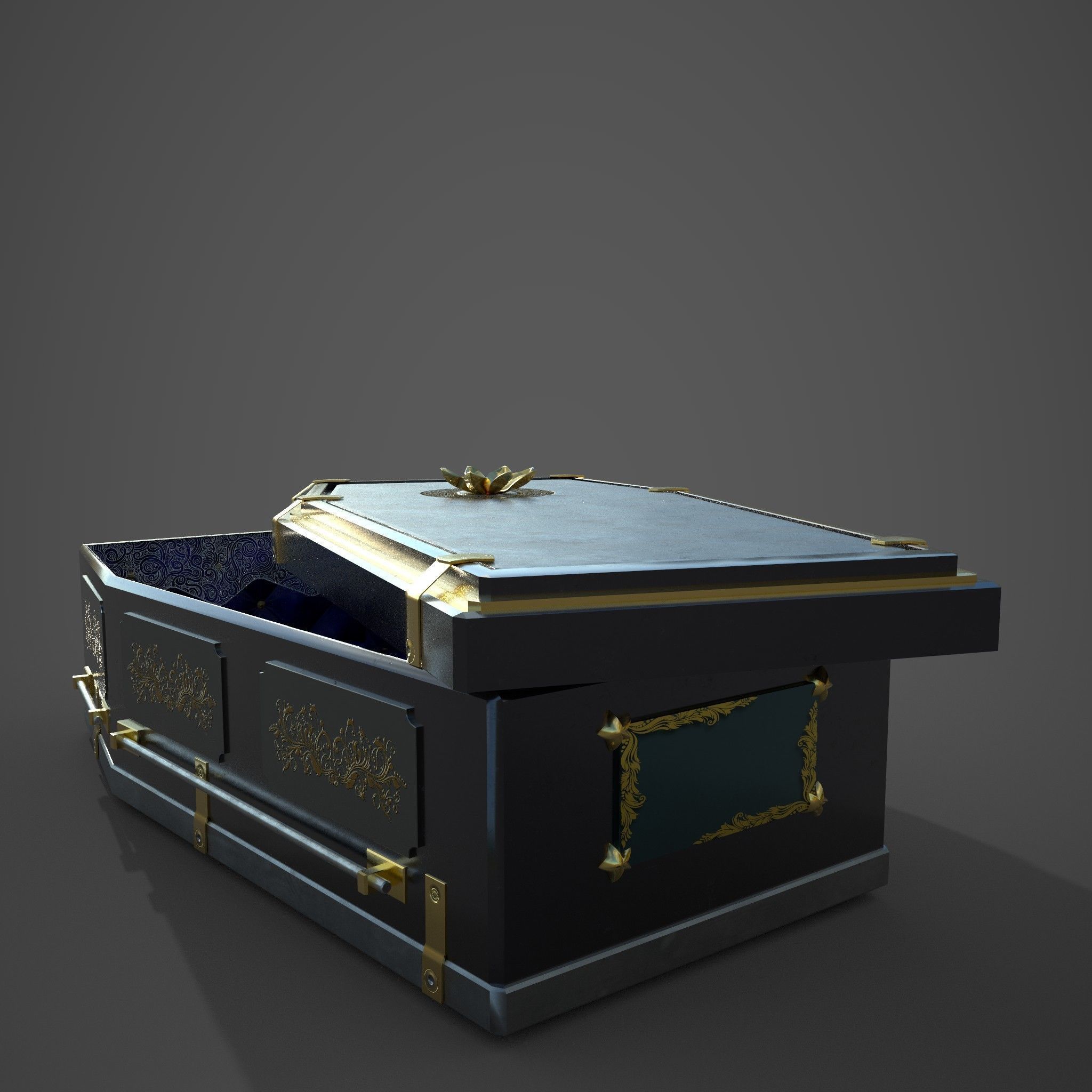 Metal Coffin free VR / AR / low-poly 3D model | CGTrader