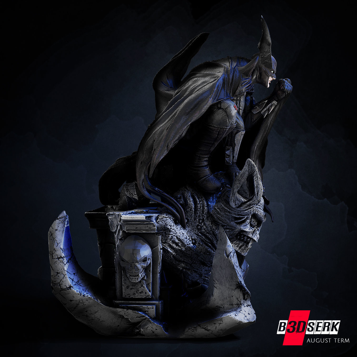 Batman 3d sculpture by B3DSERK Studios FREE free 3D model 3D printable ...