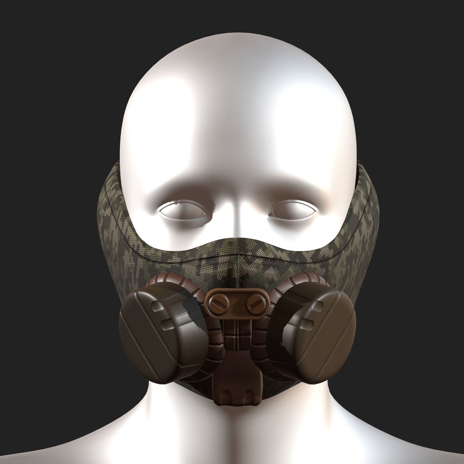 3D model Gas mask helmet scifi fantasy armor hats military Low-poly VR ...