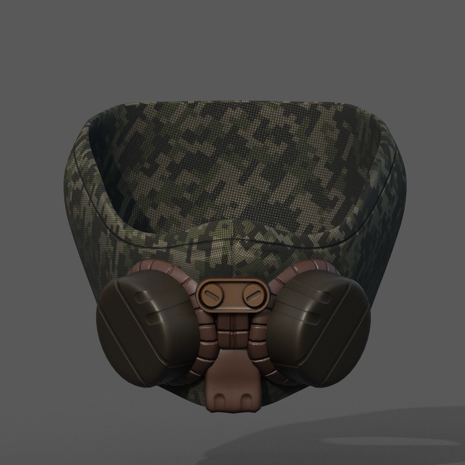 3D model Gas mask helmet scifi fantasy armor hats military Low-poly VR ...