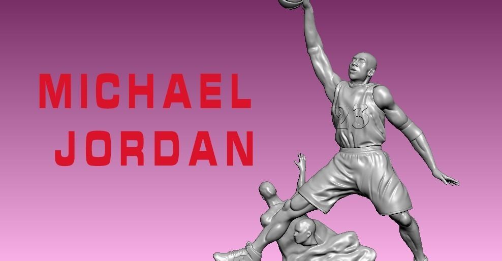 Michael Jordan - American professional basketball player NBA 3D model ...