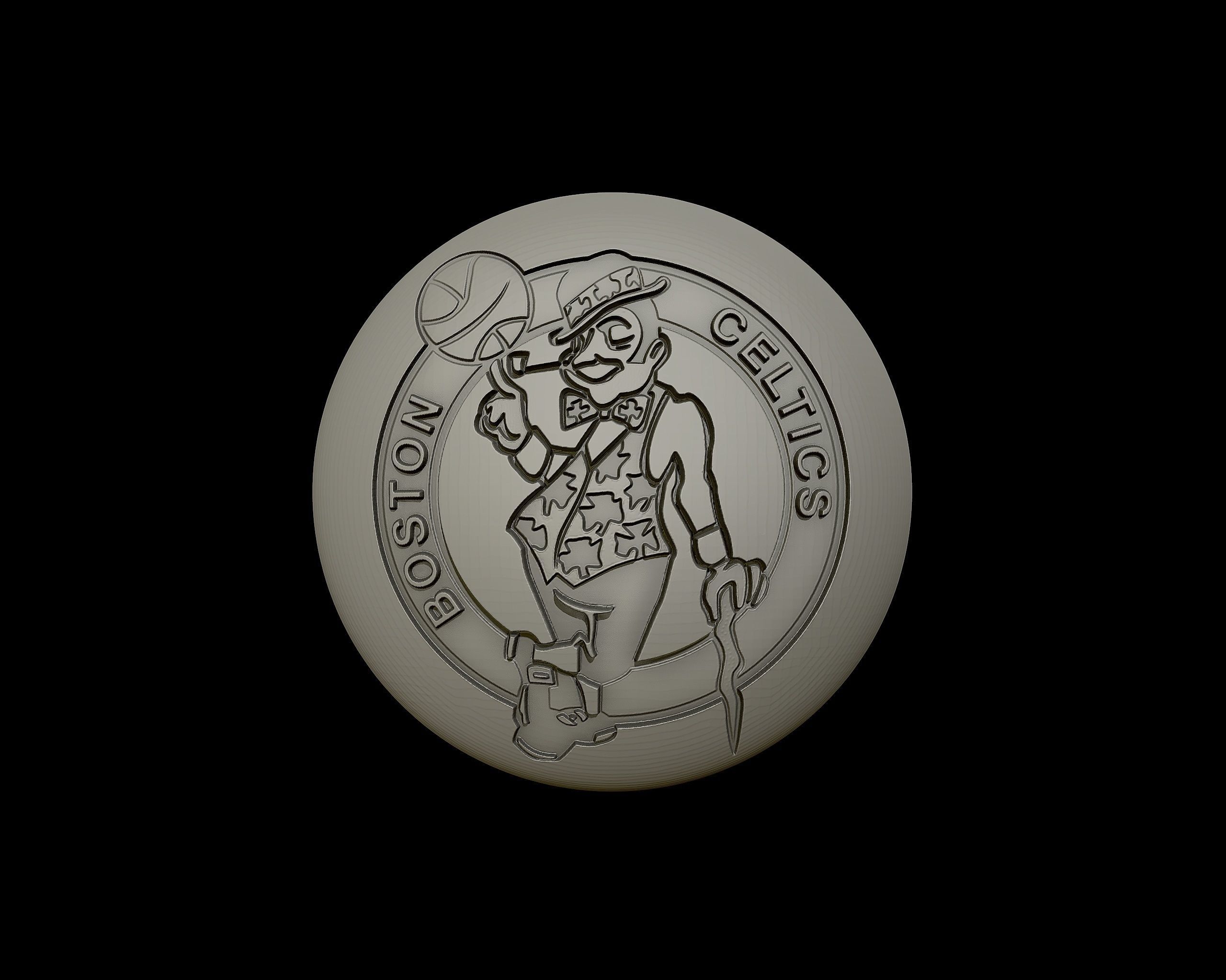 Boston Celtics Logo 3D Relief 3D model 3D printable | CGTrader