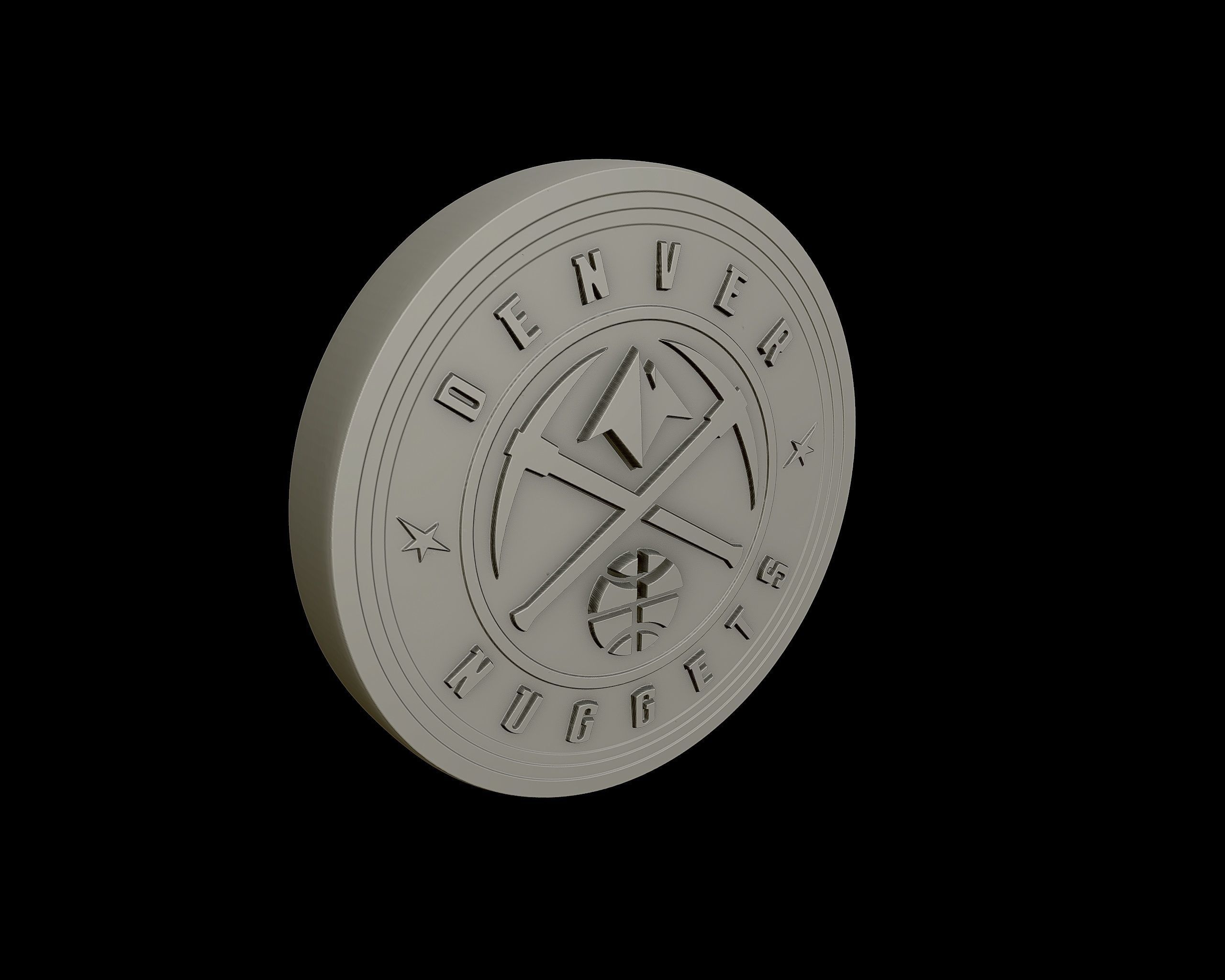 Denver Nuggets Logo Relief 3D model 3D printable | CGTrader