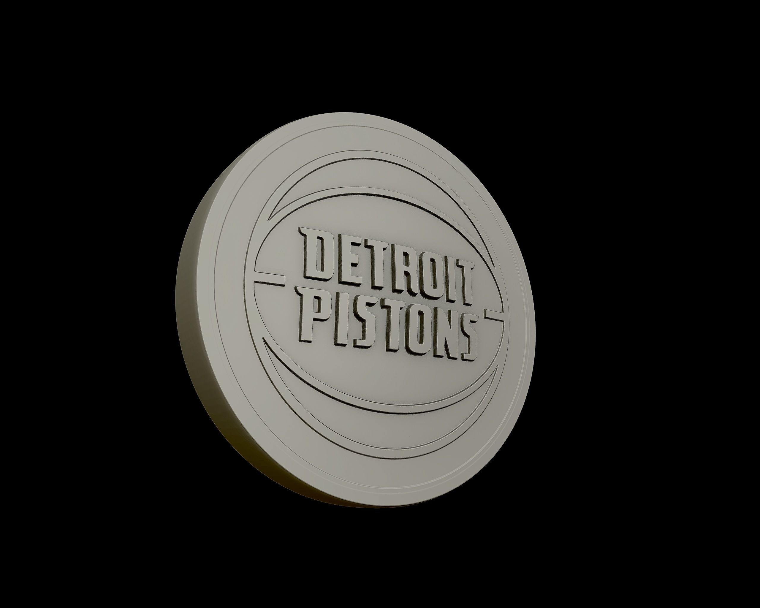 Detroit Pistons Logo Relief 3D model 3D printable | CGTrader