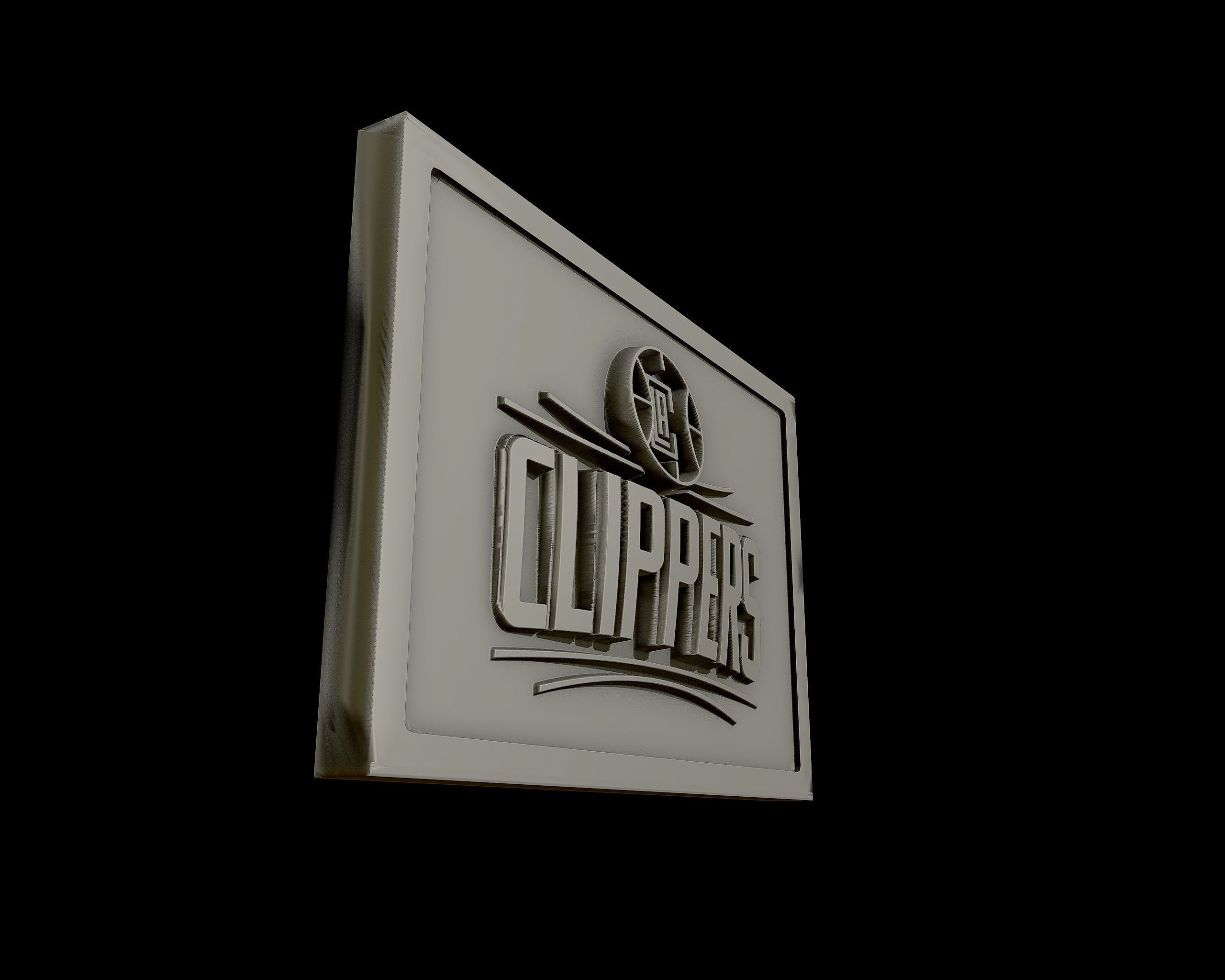 Los Angeles Clippers logo relief 3D model 3D printable | CGTrader